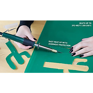 WINONS Hot Knife Cutting Tool, WHK0005 Hot Knife Plastic Cutter Tool also Effective as a Foam Board Cutter and Stencil Cutter (Kit of 19)