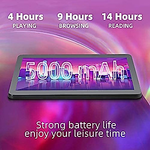 AWOW Tablet 10.1 inch Android 10 go Tablet, Quad-Core Processor, 32GB Storage Tablet Computer, 1024x600 LCD Display, 0.3MP and 2MP Camera, 2.4G WiFi, Bluetooth 4.0, 5000mAh Battery Capacity, Black