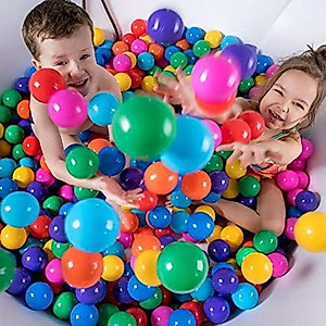 YUFER Soft Plastic Ball Pit Balls for Kids - 500pcs - Ideal for Baby & Toddler Ball Pits, Play Tents, Pool Water Toys, Parties, Photo Booth Props, and Decorations