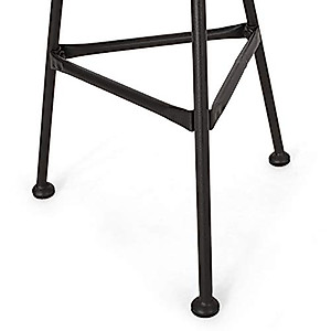 Christopher Knight Home Grace Outdoor 3 Piece Wicker Chat Set, Light Brown, Beige, and Black