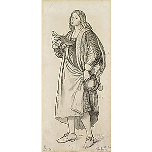 ArtDirect Ford Madox Brown 10x18 Gold Ornate Frame and Double Matted Museum Art Print Titled - The Young Milton