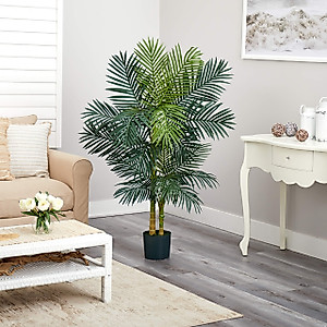 Nearly Natural 5ft. Golden Cane Palm Artificial Tree, Green