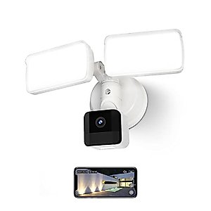 Lepro Floodlight Camera, Motion-Activated Security Light, Auto Record, 1080P Video, Two-Way Talk, 2400 Lumen Brightness, IP65 Waterproof (Outdoor Wiring and Junction Box Required, 2.4G WiFi Only)
