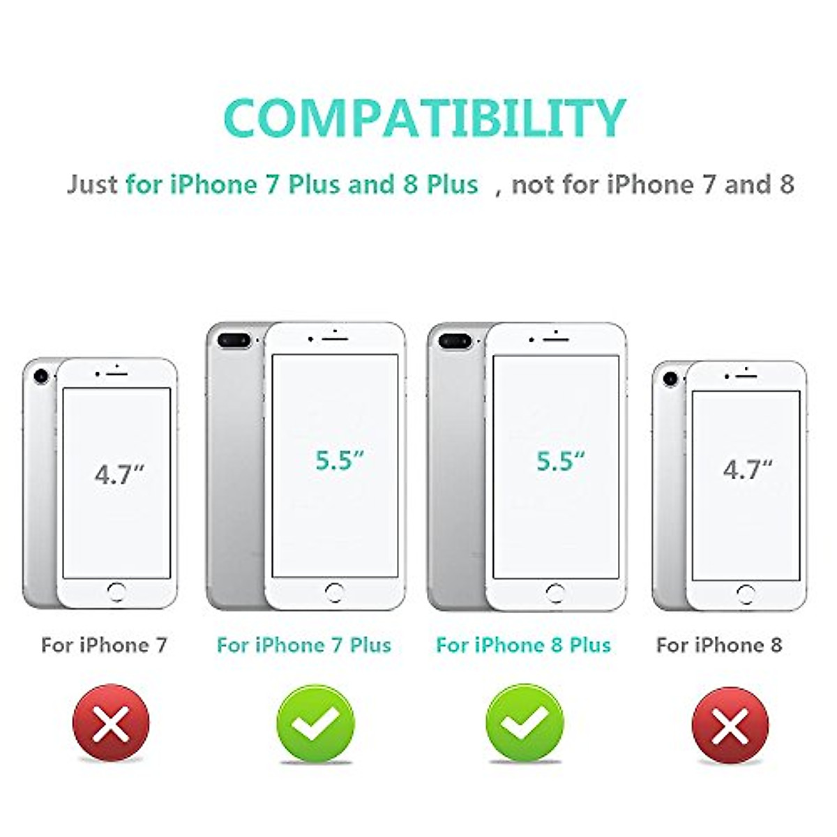 OT ONETOP iPhone 7 Plus iPhone 8 Plus Wallet Case with Card Holder, Premium PU Leather Kickstand Card Slots Case,Double Magnetic Clasp and Durable Shockproof Cover 5.5 Inch(Black)