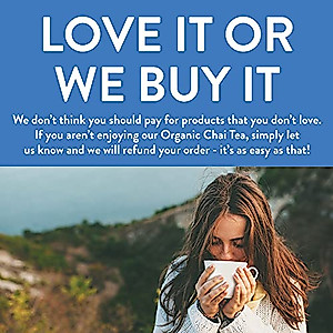 Organic Chai Tea Bags | 100 Tea Bags | Blend of Chinese Keemun Tea, Indian Assam Tea, Cinnamon, Cardamom, Cloves, Ginger, Black Pepper | Eco-Conscious Tea Bags in Kraft Bag | Blended in USA | by FGO