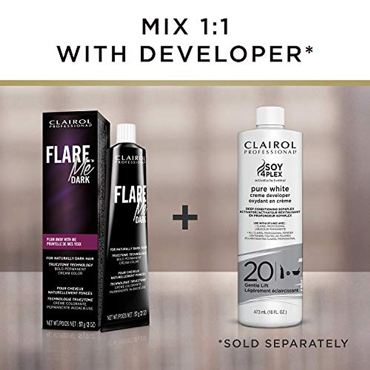 Clairol Professional Flare Me Hair Color Dark 6vv Plum Away, 2 oz