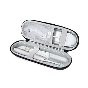MOSISO Toothbrush Travel Carrying Case Compatible with Oral-B Pro 1000/2000/3000/3500 CrossAction & 1500 Smartseries Electric Toothbrush, Portable Waterproof Protective Hard EVA Storage Bag, Black