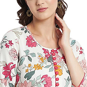 Tissu Women's Rayon Multicolor Printed A-Line Kurta 2139_Multicolor_XS