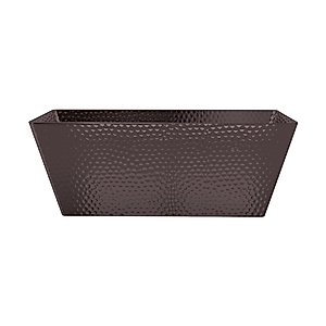 nu steel Oil Rubbed Bronze nusteel Hammered Metal Toilet Tank Tray, Bathroom Countertop Bin, Multipurpose Vanity, Cosmetics Organizer, Perfume Jewelry Makeup