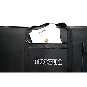 AKOZLIN 61 Keys Portable Padded Keyboard Case,Dimension 40"x6"x16", Electric Piano Keyboard Gig Bag (Black)