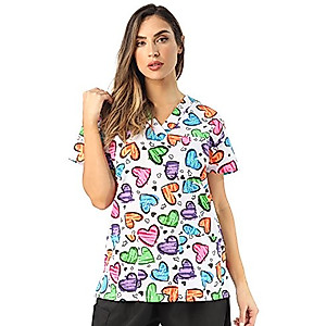 Just Love Women's Scrub Tops Scrubs 216V-28-1X