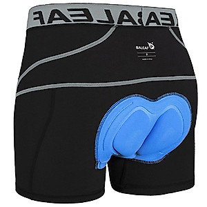 BALEAF Men's 3D Padded Bike Shorts Cycling Underwear MTB Liner Road Biking Bicycle Clothes Grey XXL