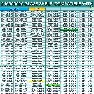 240350620 Glass Shelf 23.67in*16.14in Compatible with crosley, frigidaire, kelvinator, kenmore, white-westinghouse Refrigerator,Replaces PD00000513, 240350656, 240443904, 241711227, 891122, AP2115933