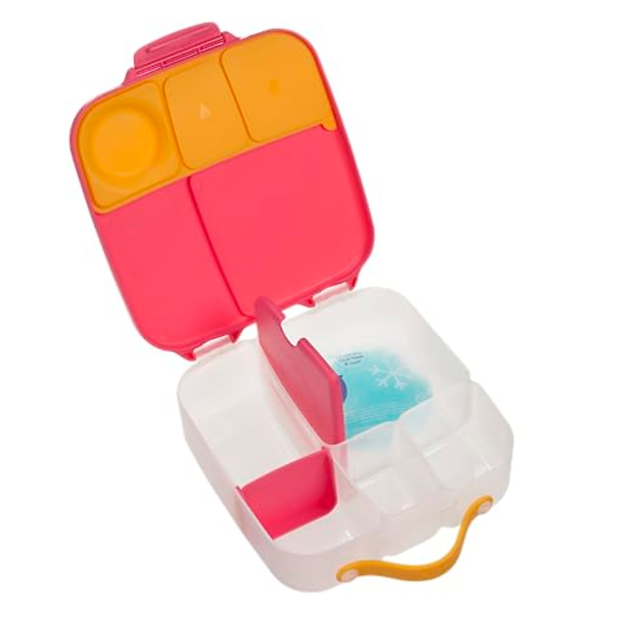 b.box Oversized Lunch Box for Kids: Bento Box w/ 4 Compartments (2 Leak Proof), Removable Divider & Gel Pack. Ideal for Big Eaters 3+. School Supplies, 8½ Cup Capacity