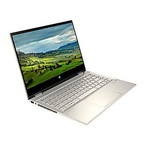 HP Pavilion 14 FHD Spin 2-in-1 Convertible Touchscreen Laptop, 2023 Newest Upgrade, Intel Core i5-1135G7, 8GB RAM, 256GB SSD, HDMI, FP Reader, Wins 11, School & Business Ready, ROKC HDMI Cable, Gold