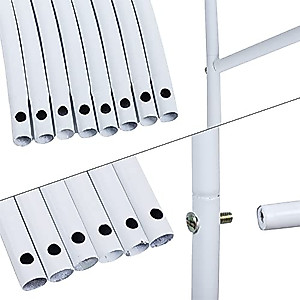 Garden Arch Trellis for Climbing Plants Outdoor Weddings Arch Metal Trellis Arch Garden Arbor (White)