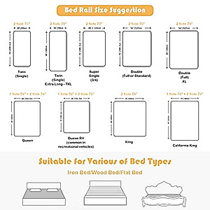 BABY JOY Bed Rail for Toddlers, 69’’ Extra Long, Height Adjustable & Folding Baby Bed Rail Guard w/Breathable Mesh & Double Safety Child Lock for Kids Twin Double Full Size Queen King Mattress (Gray)