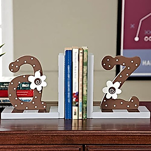 Book Ends Alphabet Shaped Wooden Bookends American Creativity Book Ends Support Holder Desk Stands Bookend Home Office Stationery Bookends