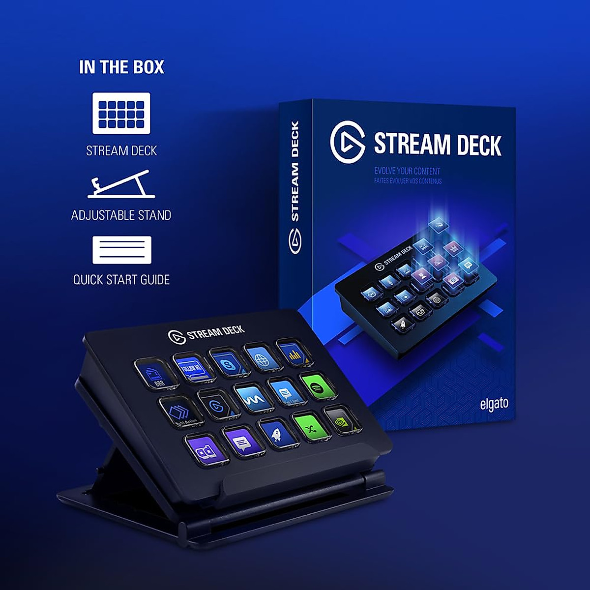 Elgato Stream Deck Classic - Live Production Controller With 15 Customizable LCD Keys And Adjustable Stand, Trigger Actions In OBS Studio, Streamlabs, Twitch, Youtube And More, PC/Mac