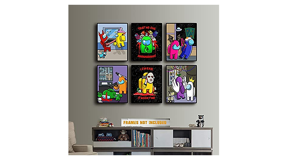 Among Us Posters for Boys Room Decor | Gaming Wall Art Set