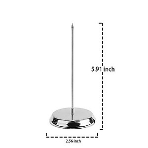 Bluecell pack of 2 stainless steel 6” Receipt bill paper note fork desk holder for restaurant bar