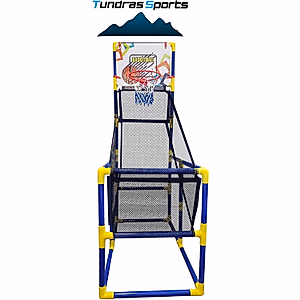 Kids Basketball Hoop Arcade Game, with 4 Balls Air Pump - Indoor Toy Basketball Shooting System - Fun for All Ages - Toys Sports for Boys and Girls