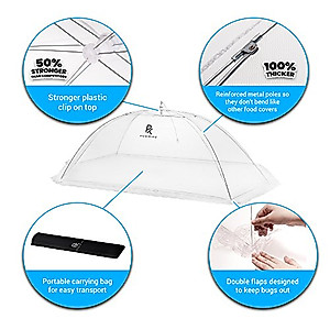 (3 Pack) PicniKing Picnic Food Covers for Outside | Food Tents/Food Covers for Outdoors Mesh Screen | Outdoor Food Covers to Keep Bugs Away | Mesh Food Covers for Outdoors | Food Nets for Outdoors