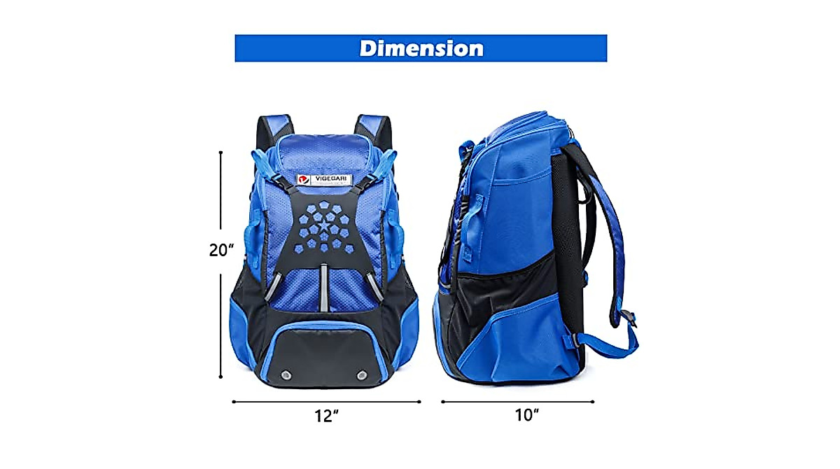 VIGEGARI Youth Baseball Backpack - Perfect for All Gear