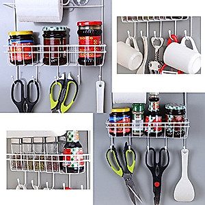 OKOKMALL US--Hot 6 Tier Kitchen Spice Rack Storage Shelf Over Fridge Cabinet Holder Organizer