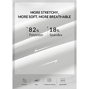 baleaf Women's High Waisted Capris Casual Summer Knee Length Leggings Petite Yoga Casual Workout Exercise Capris with Pockets White XL