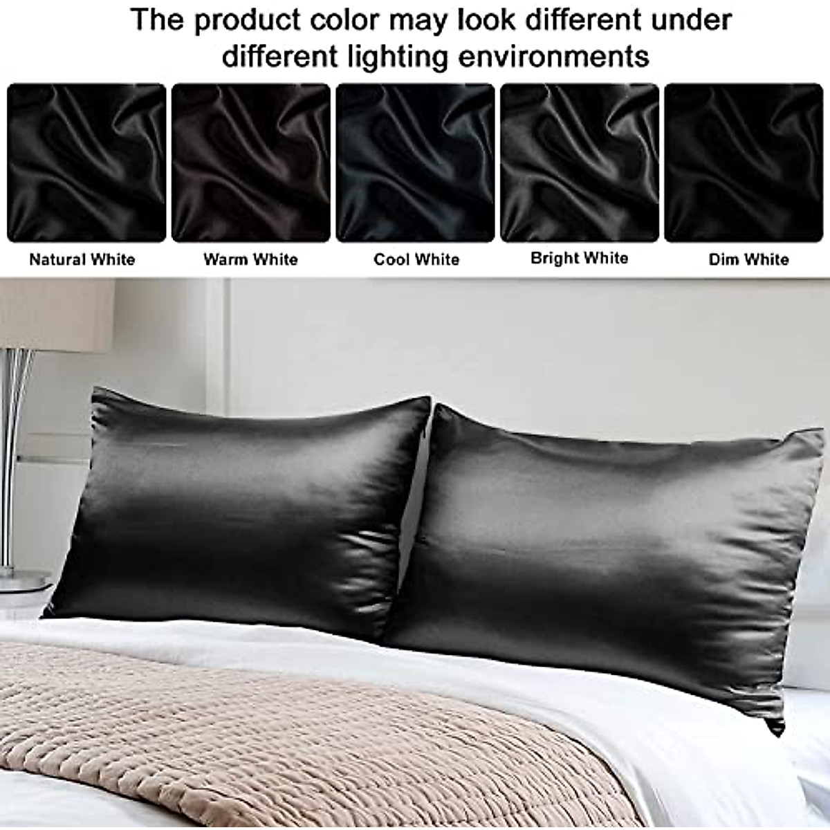 pendali Silk Pillowcase for Hair and Skin, Both Side Silk Pillow Case Health,Soft and Smooth,Beauty Sleep, Bed Pillow Covers with Hidden Zipper, Silk Satin Pillowcase, Queen Size, Pack of 1 Piece