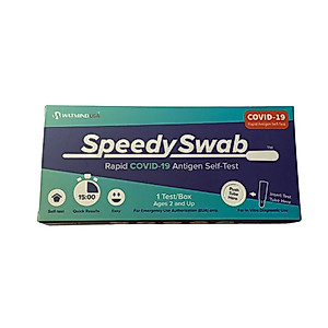 WATMIND USA SpeedySwab Rapid COVID-19 Antigen Self-Test FDA EUA Authorized OTC-COVID Nasal Home Test. New FDA Expiration Date June 6, 2024 OVERRIDES Earlier Dates ON Packaging. (1 Pack, 1 Test Total)