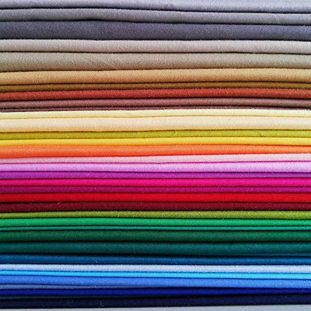 50 PCS 10" x 10" Precut Multi-Colors Cotton Fabric Squares Fabric Bundles for Sewing & Quilting Beginners