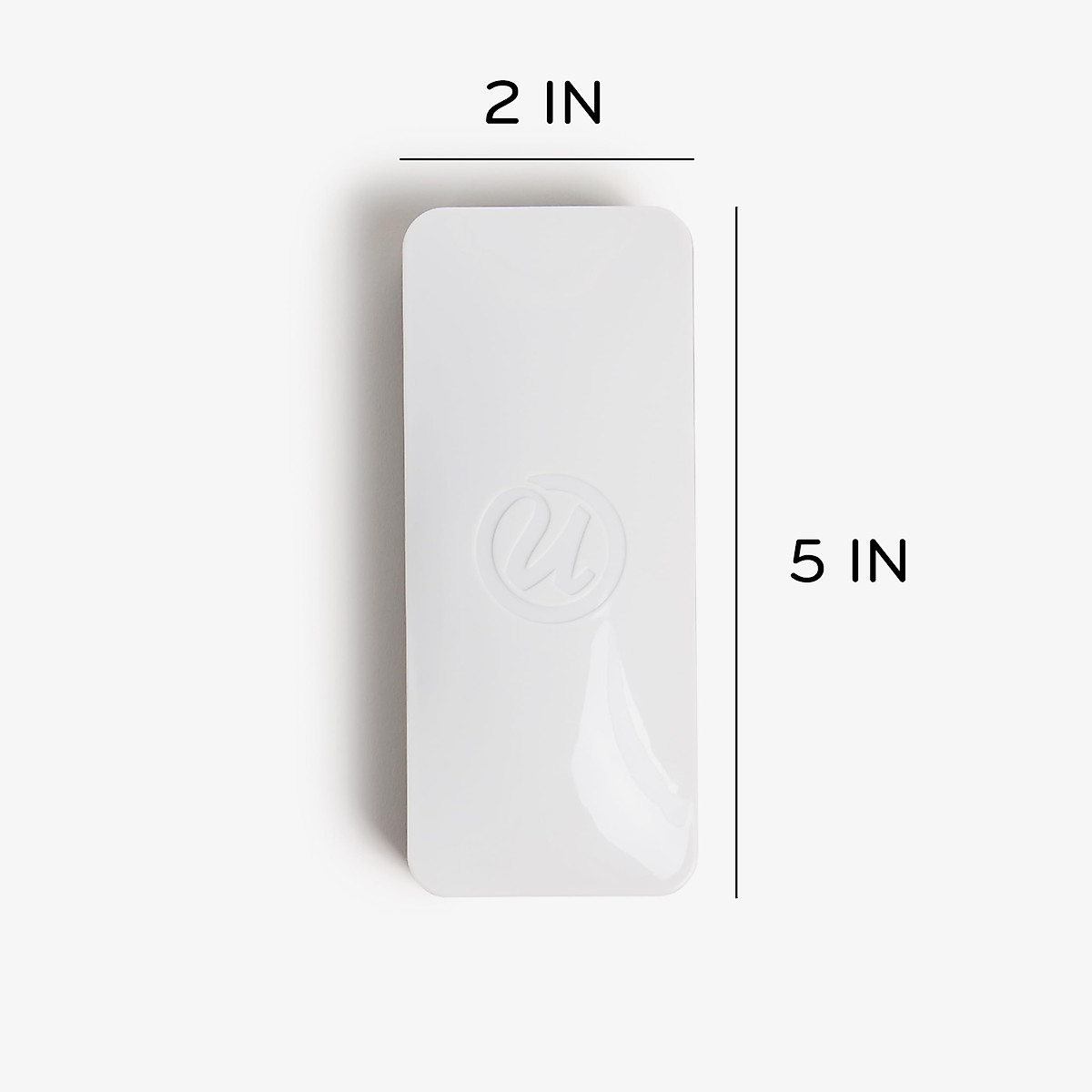 U Brands Magnetic Dry Erase Board Felt Eraser, 2"x5"x1", White, Lightweight Modern Design