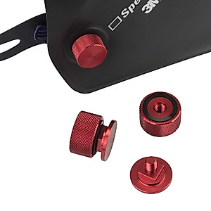 3mirrors Welding Hood (Pipeliner) Helmet Fasteners Red Headgear Replacement Parts Accessories Screws Flip Hood Aluminum - Anodized w/Silicone Washer Non-Slip 1 Pair