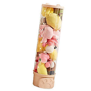 Mrisata Stuffed Animal Storage Tube,Stuff Animal Organizer,Stuffed Animal Zoo Storage, Transparent Stuff Animal Organizer Bucket with for Toy Organizer,Large Toy Storage Box (L)