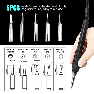 TOAUTO DS90 Soldering Station-°F & °C Dual Digital Display Soldering Iron Station Kit,90W Soldering Iron,302℉- 842℉ Temperature, Anti-Static & Grounding Wire, Auto Standby & Sleep,5 Solder Tips, Blue