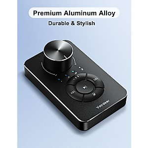 Vaydeer Multimedia Controller Knob with Mic-Mute Function and Safe Volume Range Setting, USB C Port Audio Adjuster Volume Controller Compatible with Win 7/8/10/11 and Mac OS.