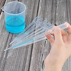 Yesallwas Plastic pippets Dropper 3ml 100Pcs, Pipette Dropper for Lab Measuring and distributing Liquid