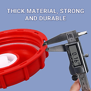 ASEVAT 2 Pack IBC Tote Lid Cover with Vent Hole 6.5" IBC Tank Water Liquid Tank Cap Plastic, Cover Lid Cap Adaptor with Gasket for Chemical, Food, Industries Storage 275-330 Gallon