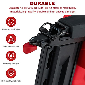 LEDBarz 42-38-0017 No-Mar Pad Kit(Set of 15) for Nailer Tip Of Milwaukee M18 2746-00 Nose cushion no mar tip Nailer,Finish Nailer,Nail Gun