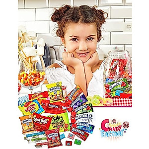 Sarah's Candy Factory Halloween Bulk Assorted Fruit Candy - Starburst, Skittles, Swedish Fish, Air Heads, Jolly Rancher, Sunkist,and more in Bag, 4 Lbs
