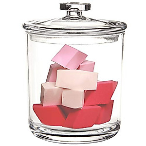 Youngever Clear Plastic Apothecary Jars (1 Set 30 Ounce)