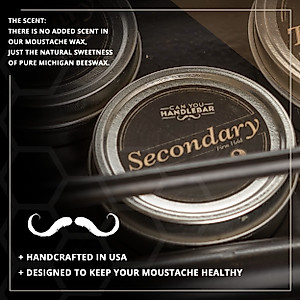 CanYouHandlebar Moustache Wax for Men, Strong Hold Styling Balm, Unscented Natural Beeswax, Grooming Products, 1 oz Tin Each