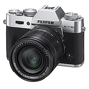 Fujifilm X-T10 Silver Mirrorless Digital Camera Kit with XF 18-55mm F2.8-4.0 R LM OIS Lens - International Version (No Warranty)