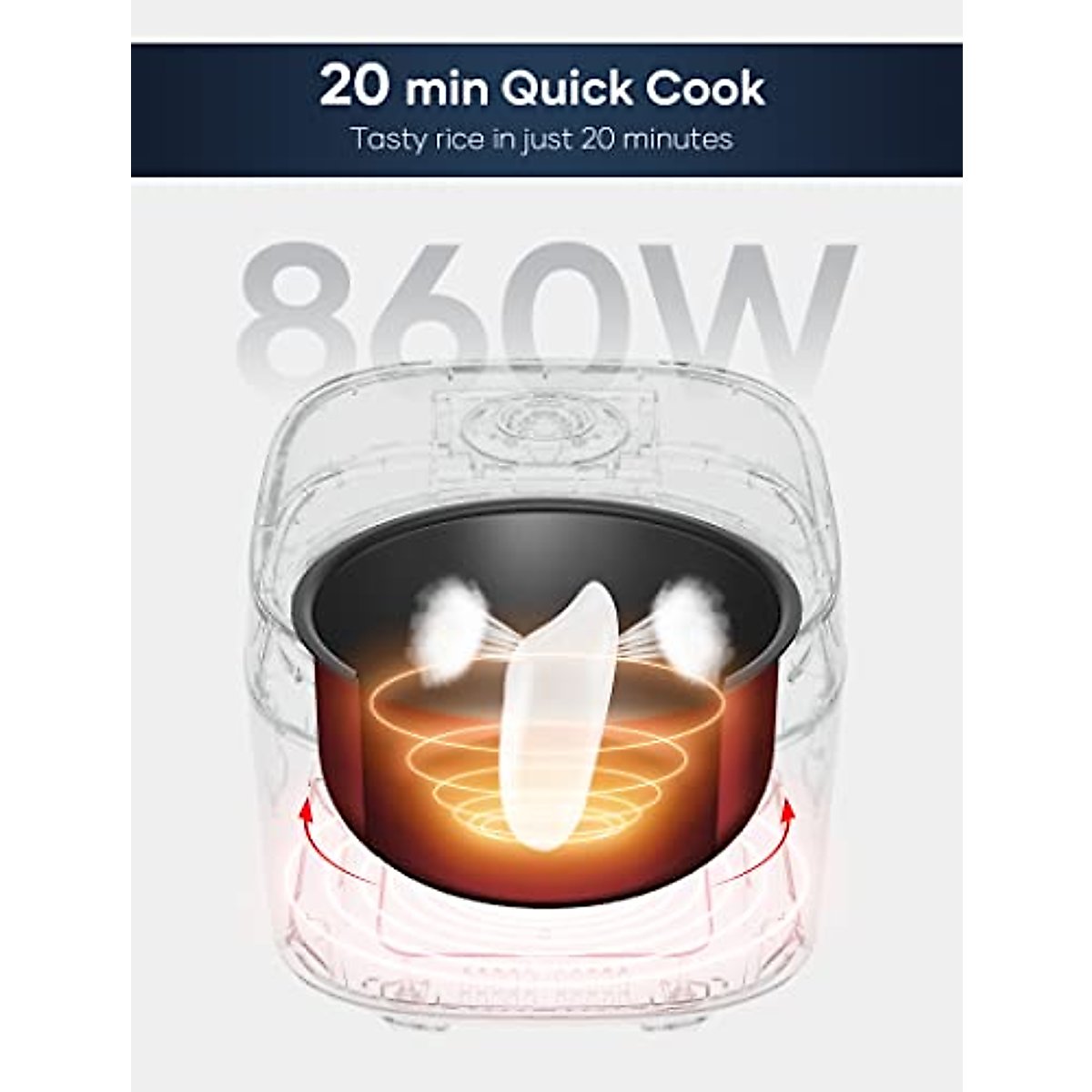 Offacy Rice Cooker, Smart Multi-Function Touch Panel, 8 Cups (Uncooked), 24-H Delay Timer, Auto Keep Warm, Nonstick Inner Pot, for Soft White Rice, Brown Rice, Sushi, Porridge