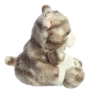 Aurora® Adorable Palm Pals™ Silver Kitty™ Stuffed Animal - Pocket-Sized Play - Collectable Fun - Gray 5 Inches
