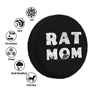Rat Mom,Funny Tire Cover Universal Fit Spare Tire Protector for Truck SUV Trailer Camper Rv
