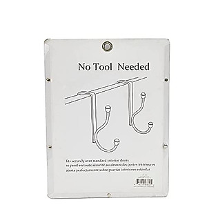 Elegant Home Fashions Single Hook Over The Door Hanger with Blue Acrylic Jewel Finish