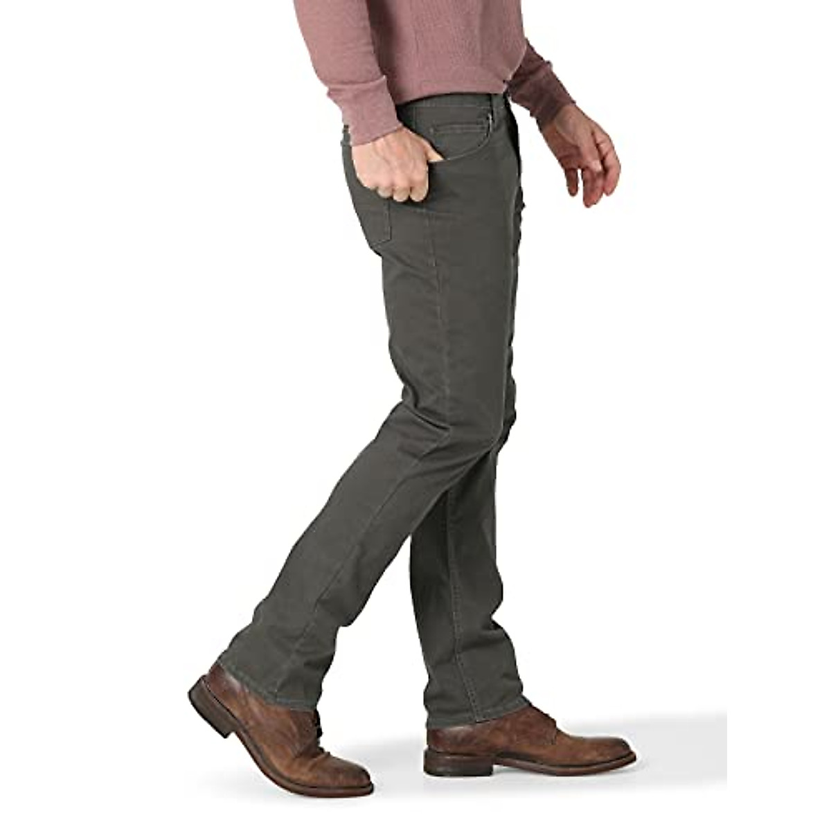 Wrangler Authentics Men's Slim Fit Straight Leg Jean, Anthracite, 33W x 32W